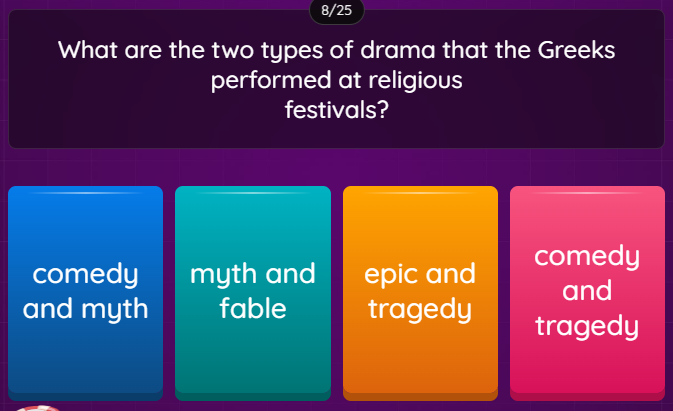 What are the two types of drama that the | StudyX