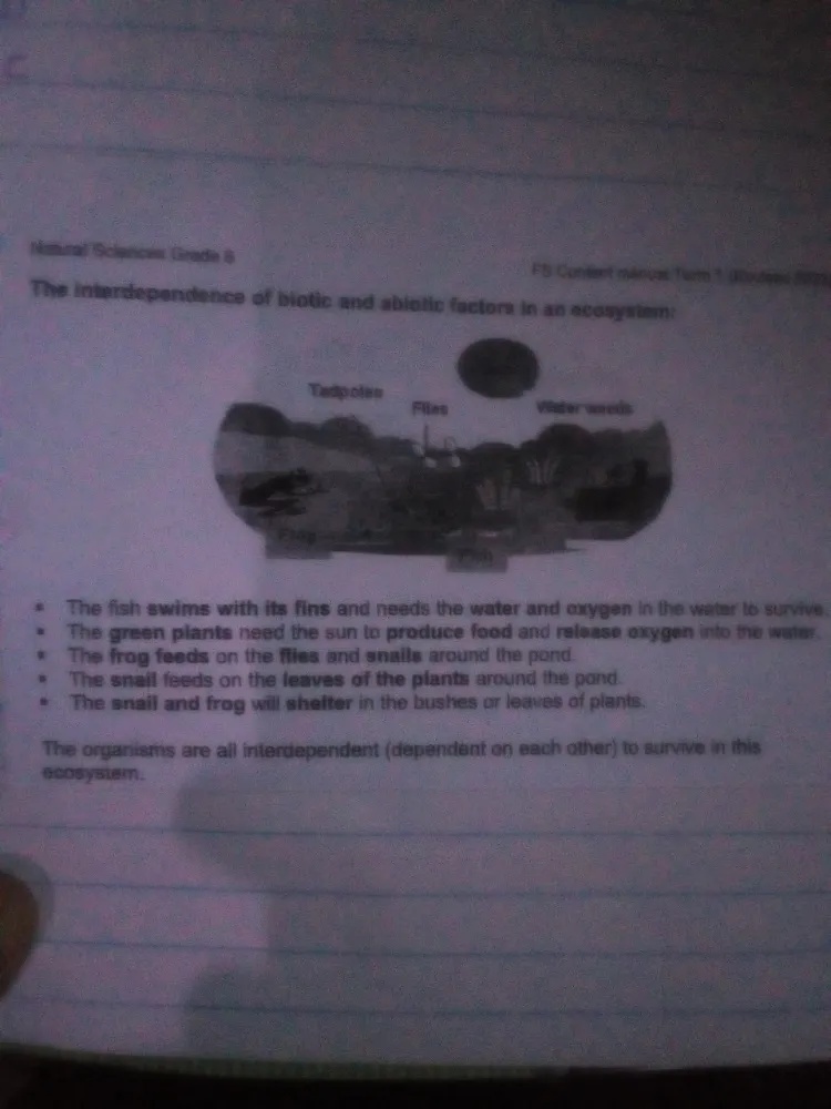The interdependence of biotic and abiotic | StudyX