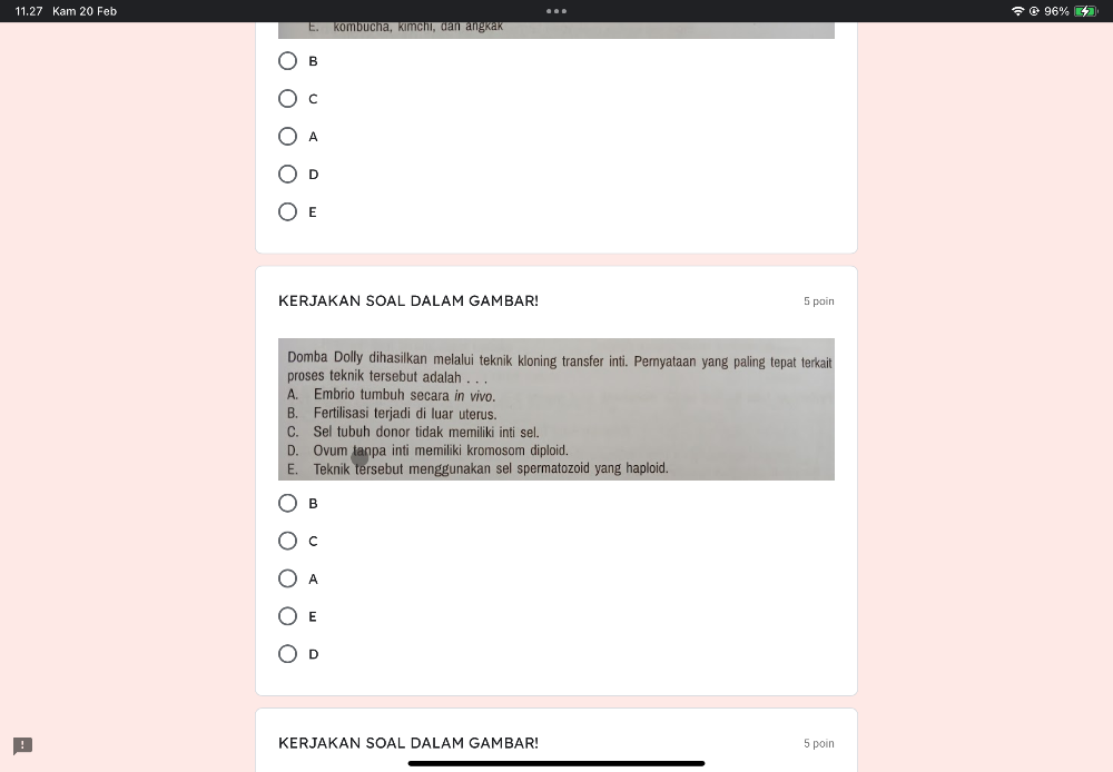 Domba Dolly dihasilkan melalui teknik | StudyX