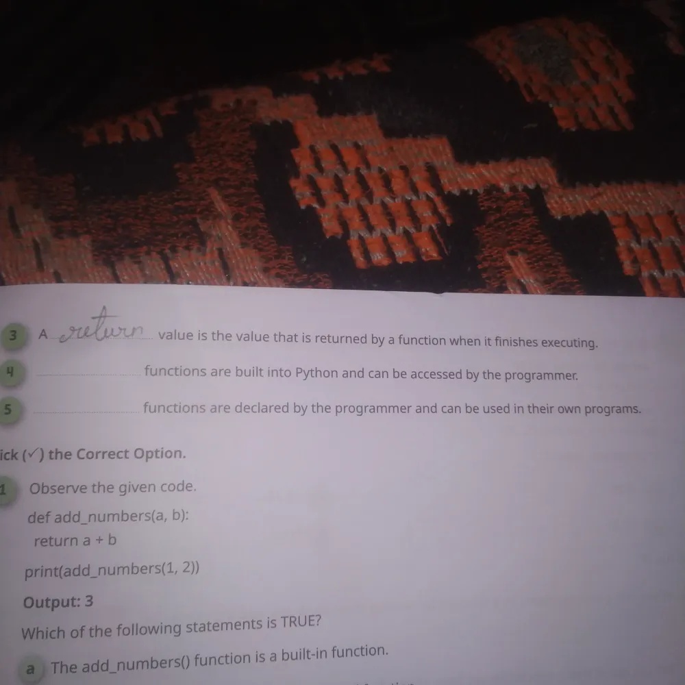 1 Observe the given code. ```python def | StudyX