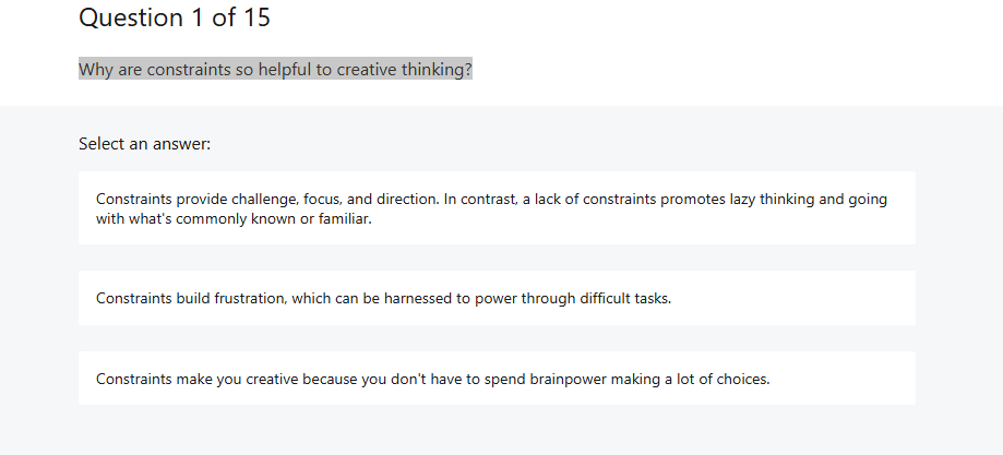 Why are constraints so helpful to creative | StudyX