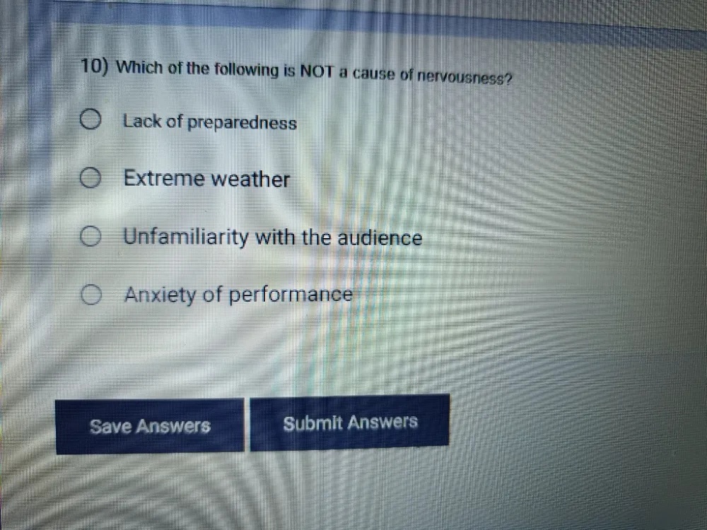 10) Which of the following is NOT a cause of | StudyX