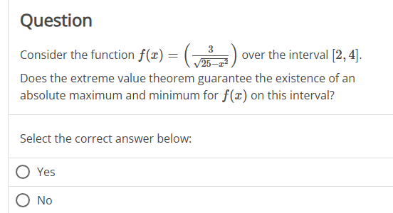 Consider the function $f(x) = ( {3}{ {25 - | StudyX
