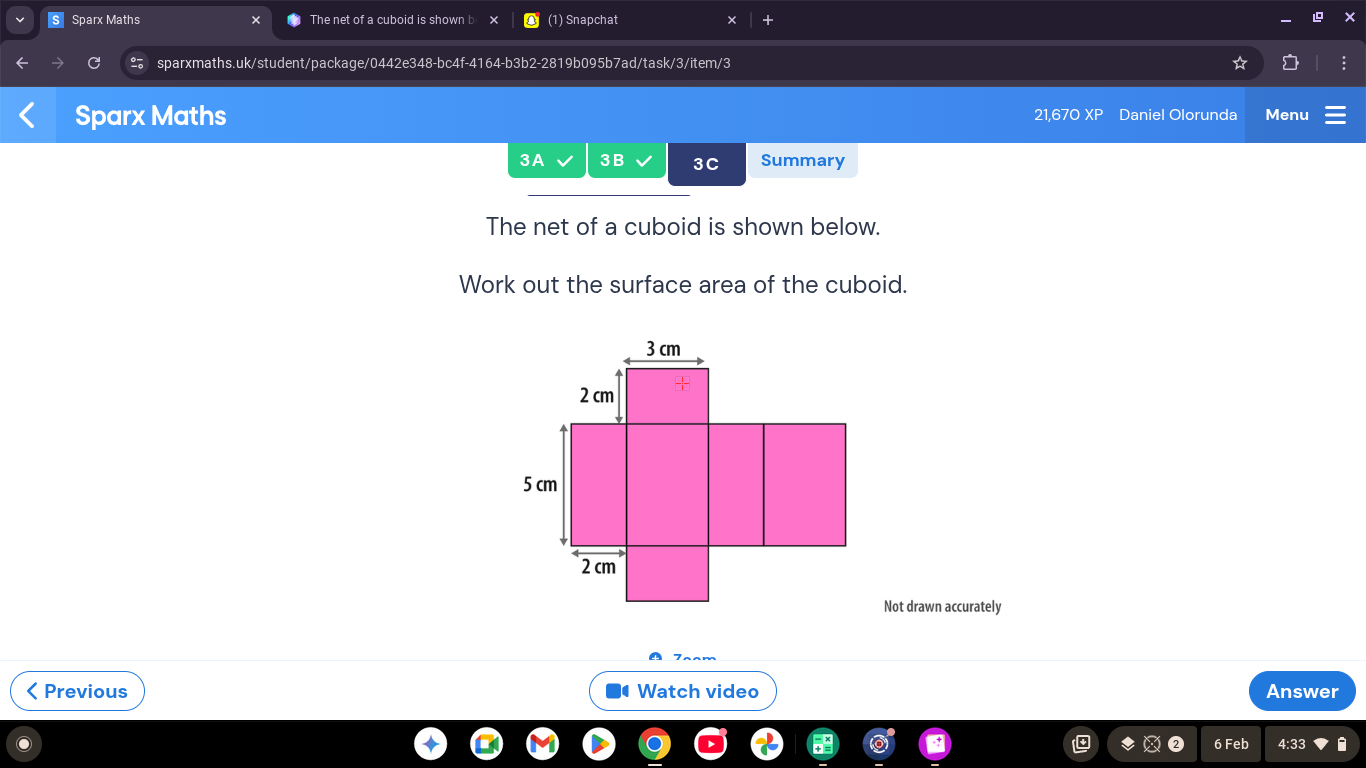 The net of a cuboid is shown below Work out | StudyX