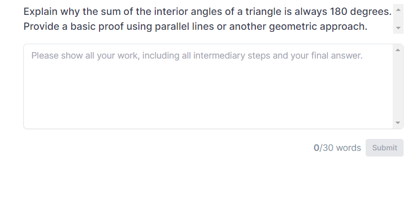 Explain why the sum of the interior angles | StudyX