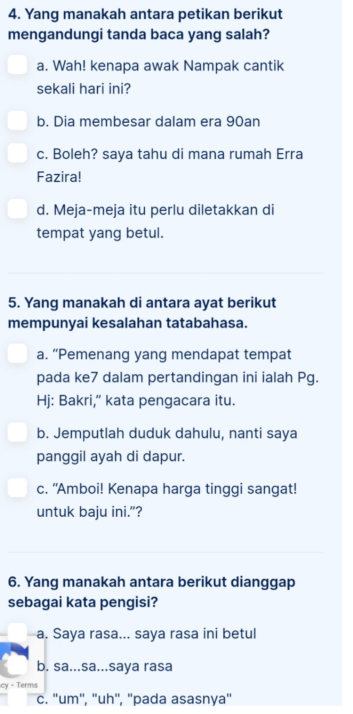 4 Yang manakah antara petikan berikut | StudyX