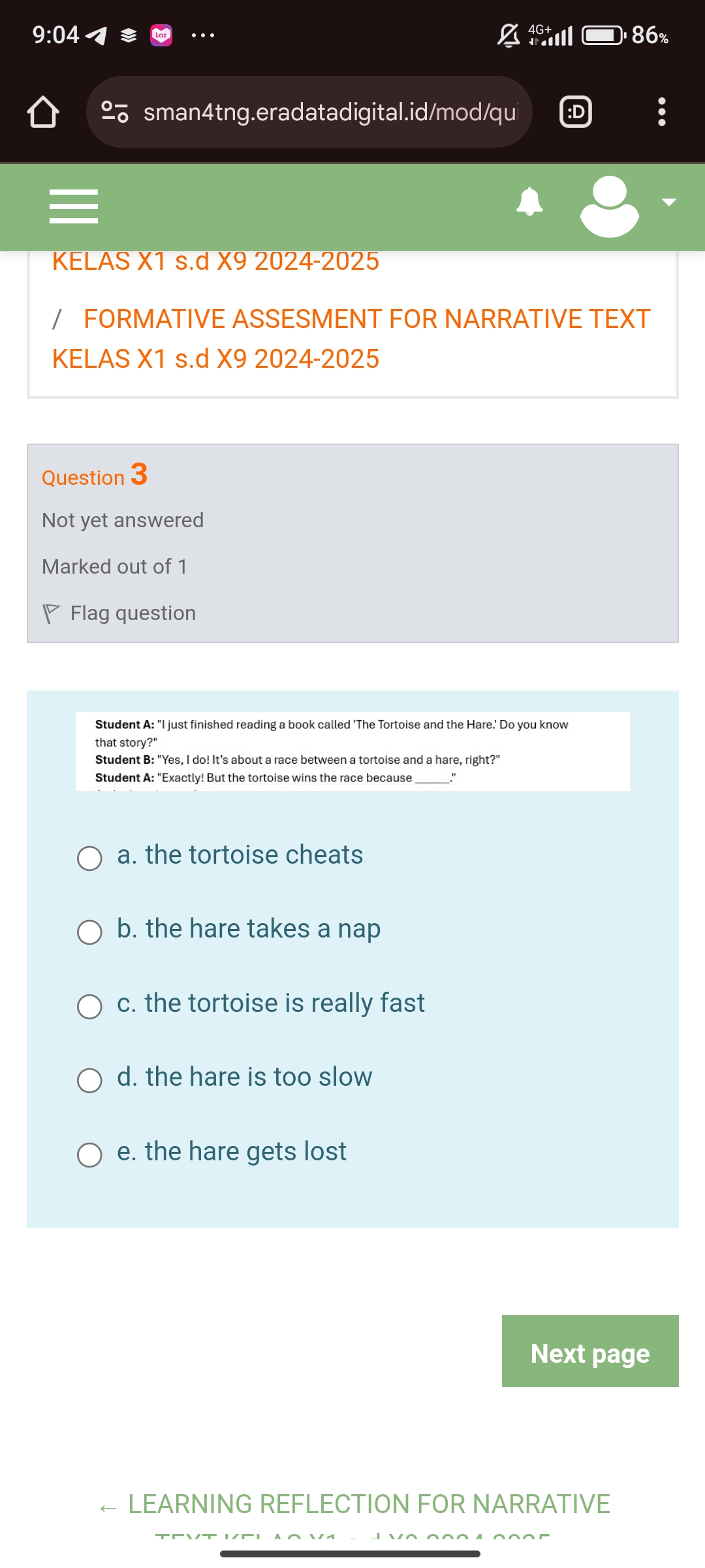 Student A I just finished reading a book | StudyX