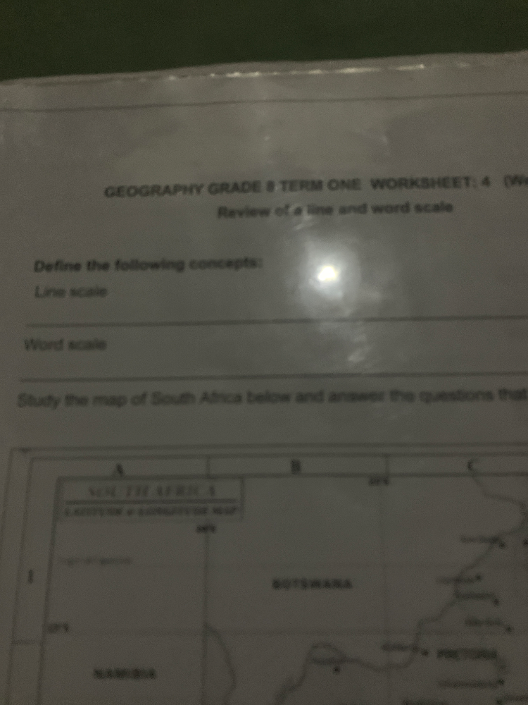 GEOGRAPHY GRADE 8 TERM ONE WORKSHEET: 4 | StudyX