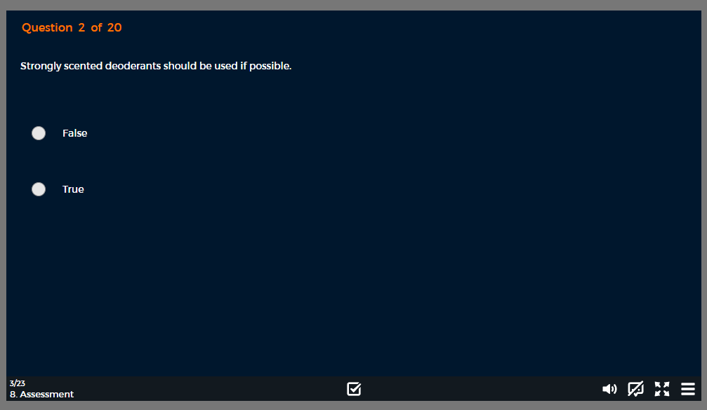 Strongly scented deoderants should be used | StudyX