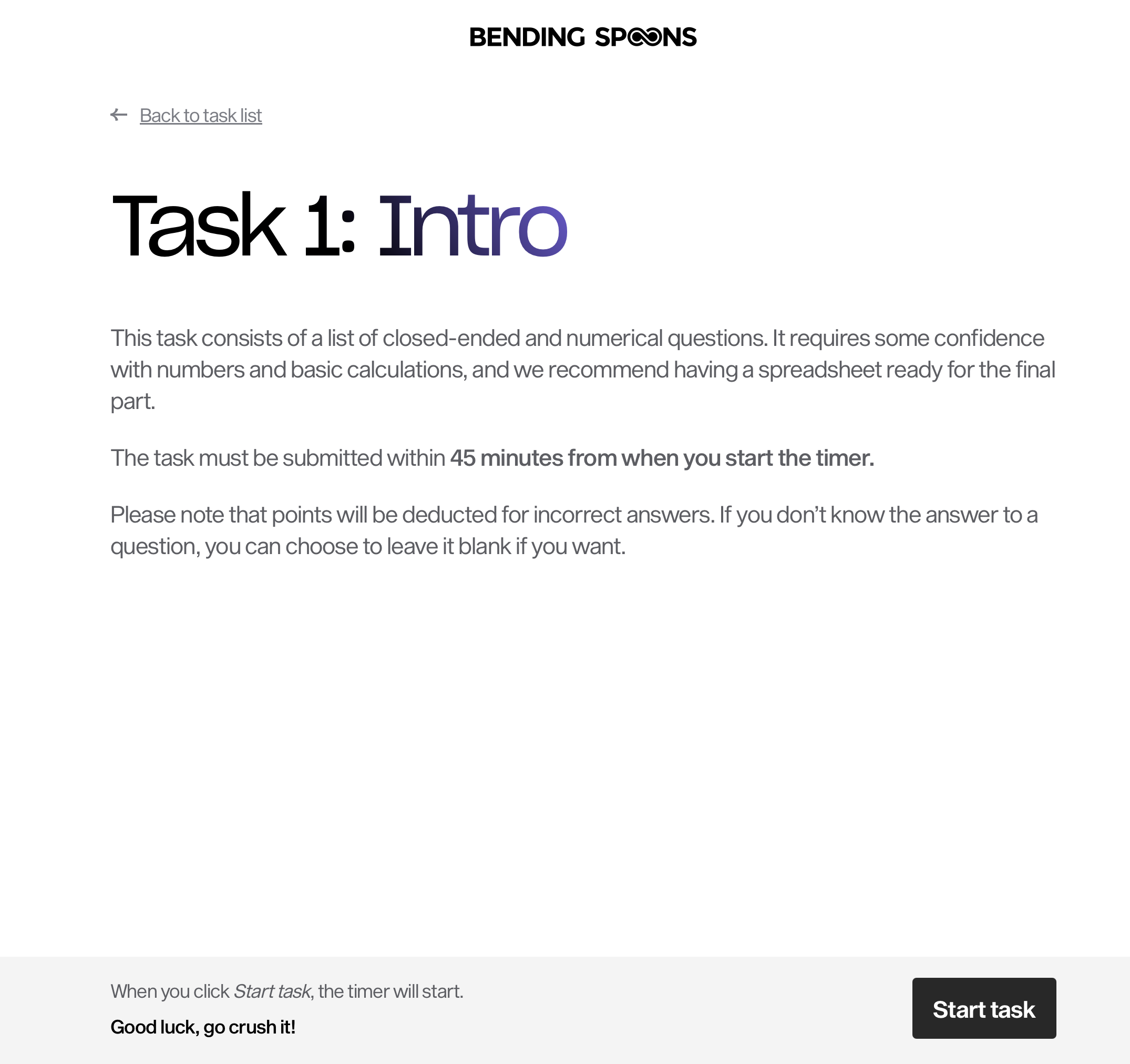 This task consists of a list of closed-ended | StudyX