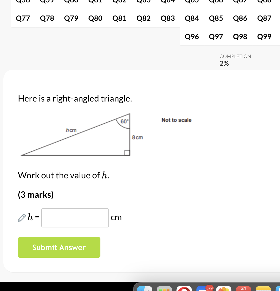 Here is a right-angled triangle. Work out | StudyX