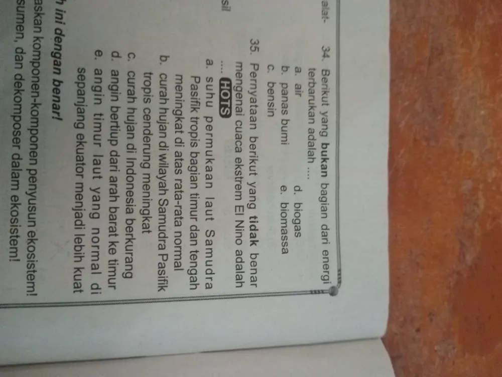 34 Berikut yang bukan bagian dari energi | StudyX