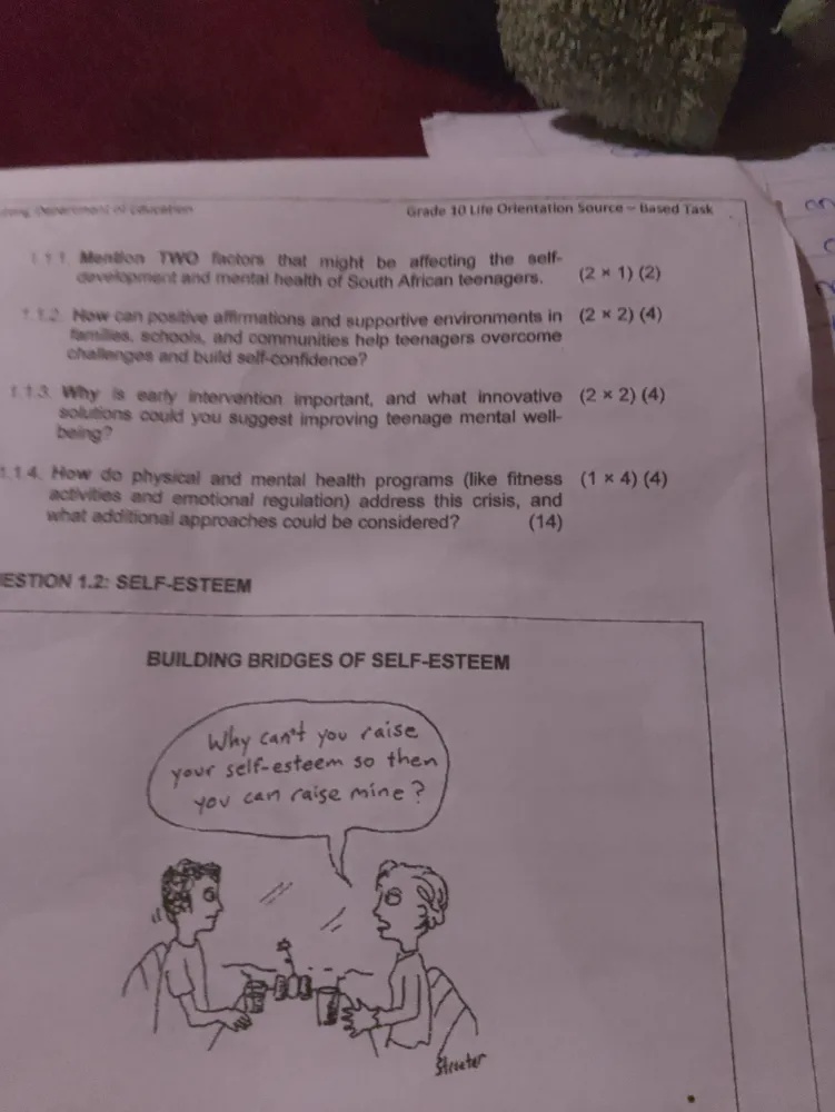 Grade 10 Life Orientation Source Based Task | StudyX