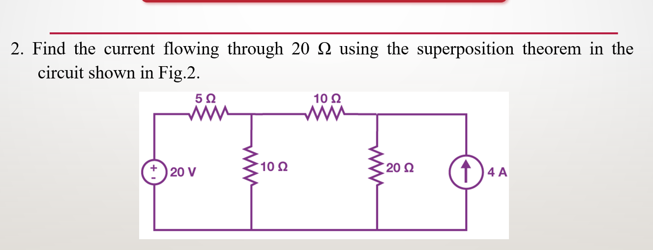 Find the current flowing through 20 $ $ | StudyX