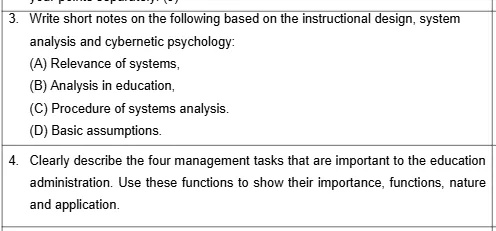 3. Write short notes on the following based | StudyX