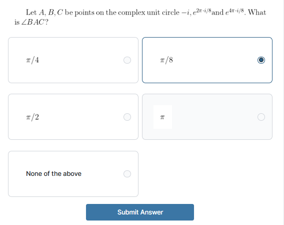 Let A B C be points on the complex unit | StudyX