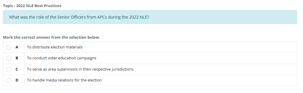 Topic 2022 NLE Best Practices What was the | StudyX