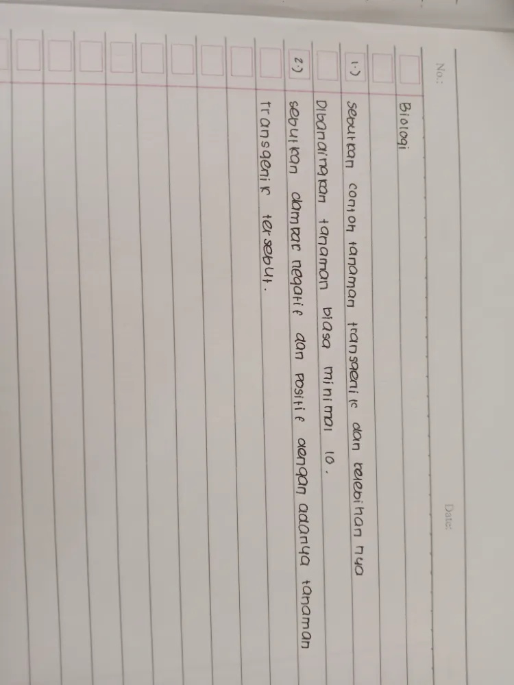 10 sebutkan contoh tanaman transgenik dan | StudyX