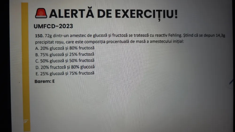 150. 72g dintr-un amestec de glucoză și | StudyX