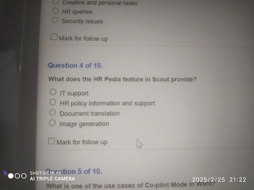 Question 4 of 10. What does the HR Pedia