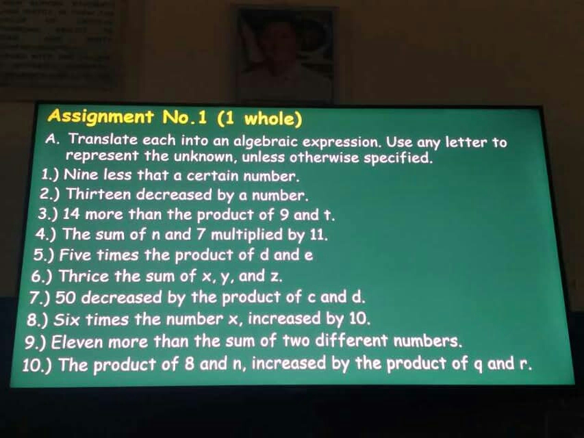 Assignment No1 (1 whole) A Translate each | StudyX
