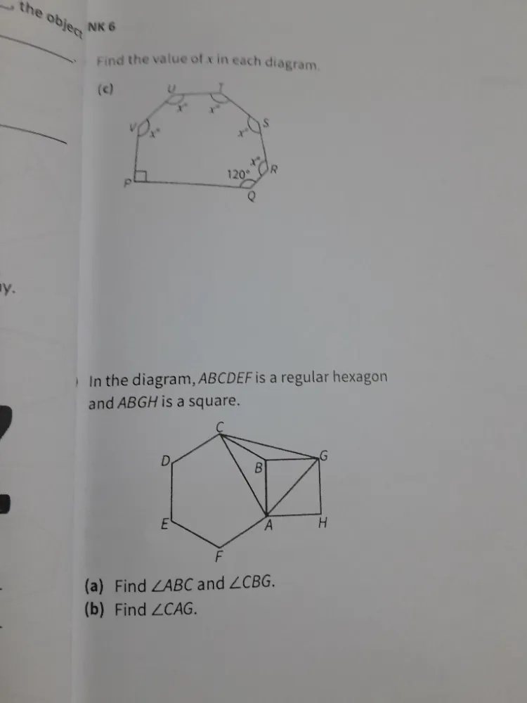 Find the value of x in each diagram (c) | StudyX