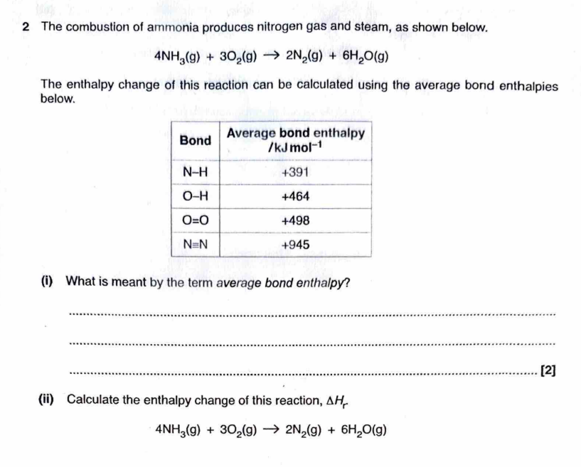 2 The combustion of ammonia produces