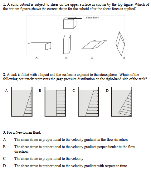 1 A solid cuboid is subject to shear on the | StudyX