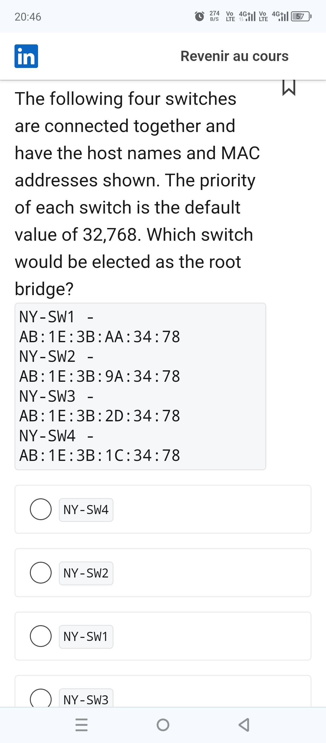 The following four switches are connected | StudyX