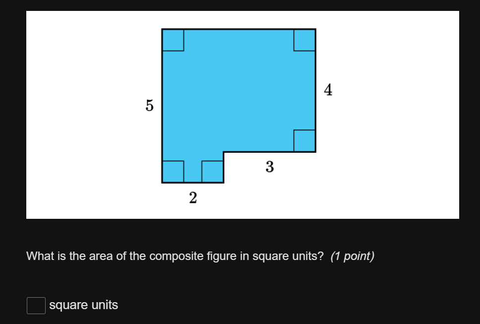 What is the area of the composite figure in