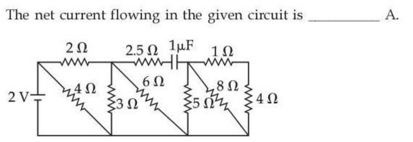 The net current flowing in the given circuit | StudyX