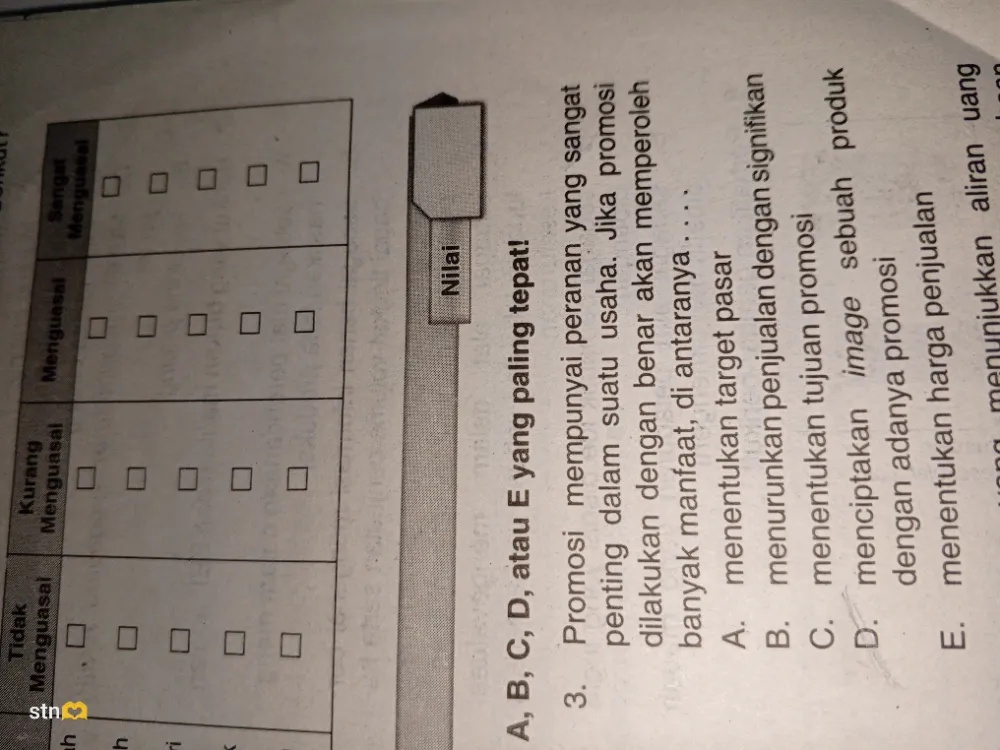 A, B, C, D, atau E yang paling tepat! 3. | StudyX