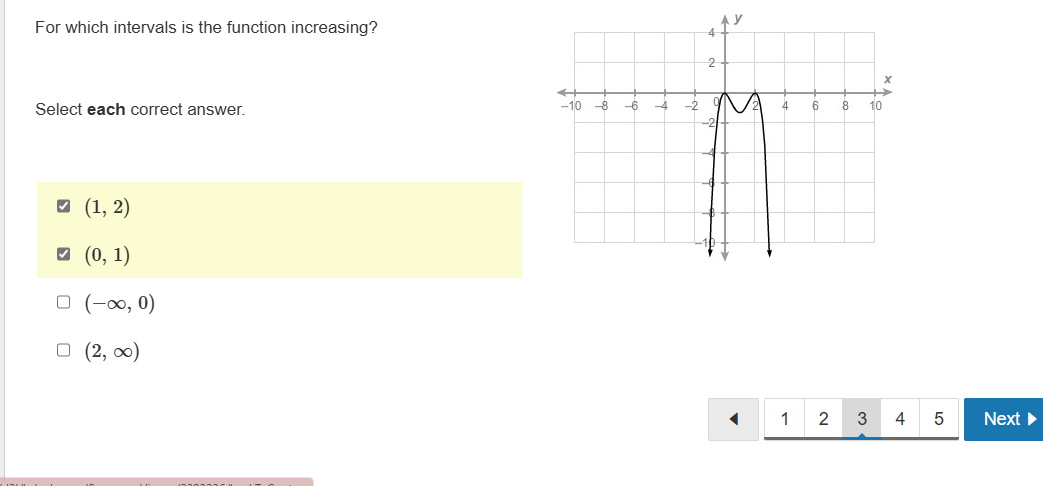For which intervals is the function | StudyX