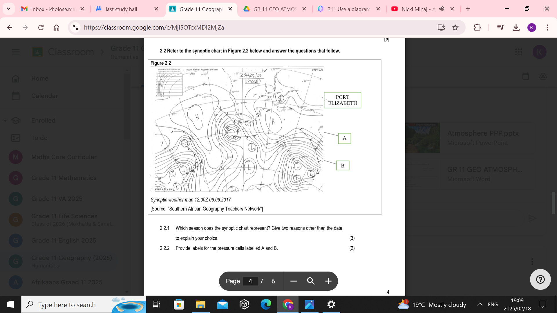 22 Refer to the synoptic chart in Figure 22 | StudyX