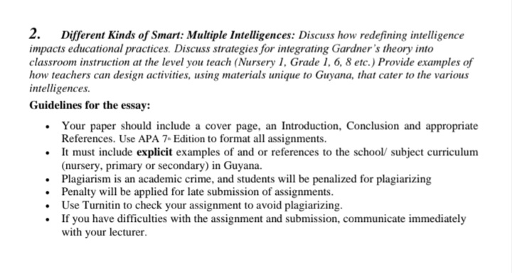 2. Different Kinds of Smart: Multiple | StudyX