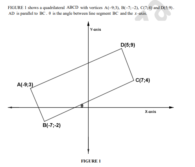 FIGURE 1 shows a quadrilateral ABCD with | StudyX