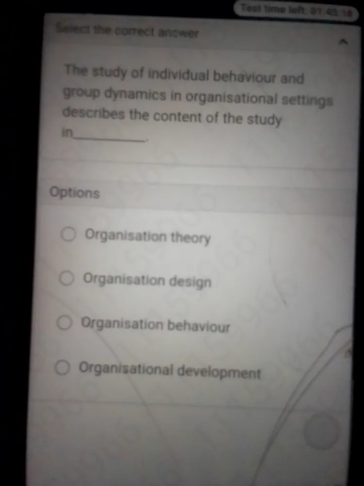 Select the correct answer The study of | StudyX