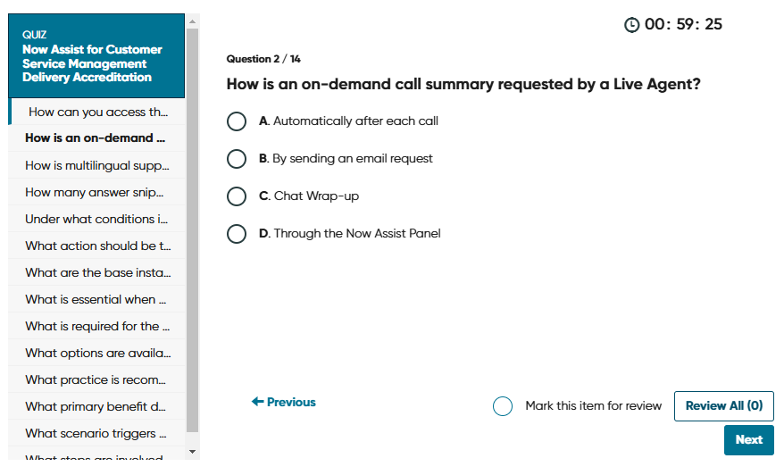 How is an on-demand call summary requested | StudyX