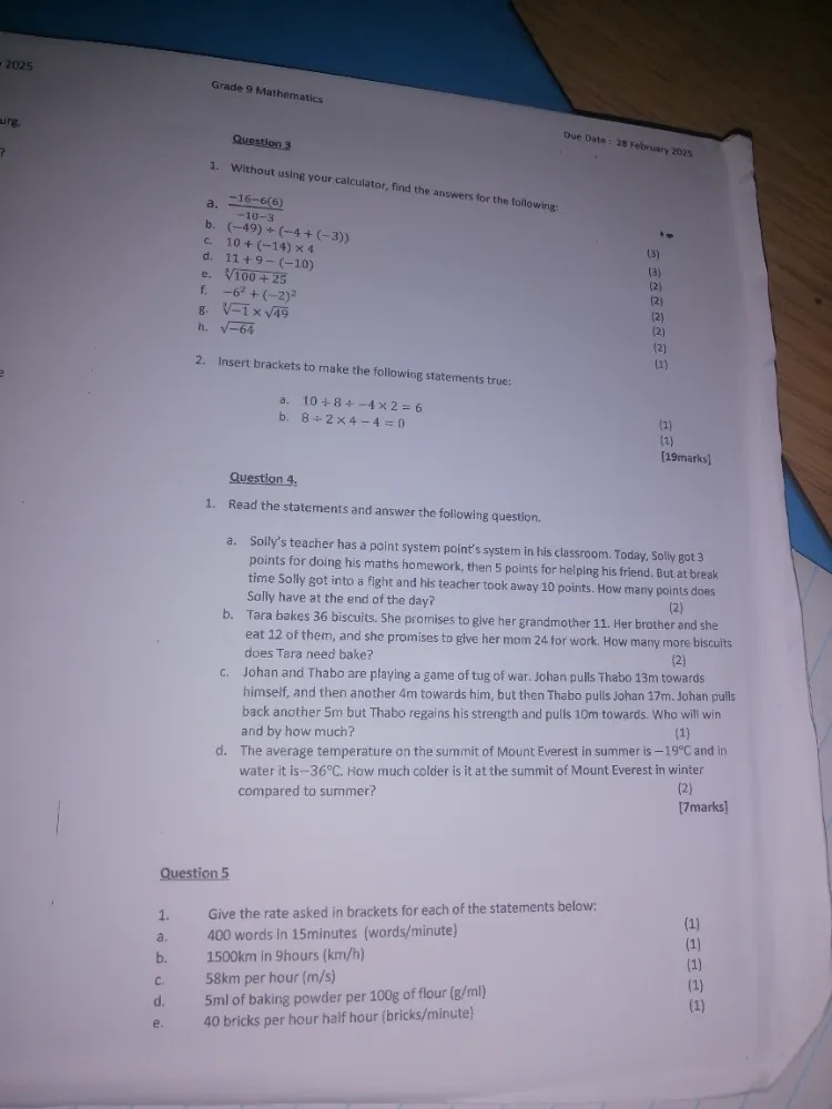 Question 3 1. Without using your | StudyX