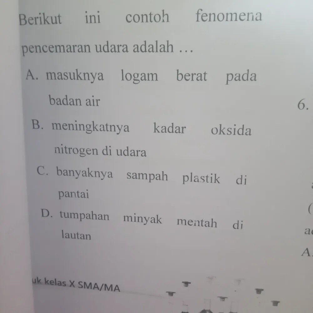 Berikut ini contoh fenomena pencemaran udara | StudyX