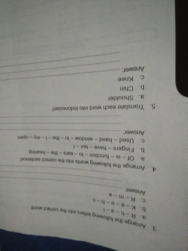 3 Arrange the following letters into the | StudyX