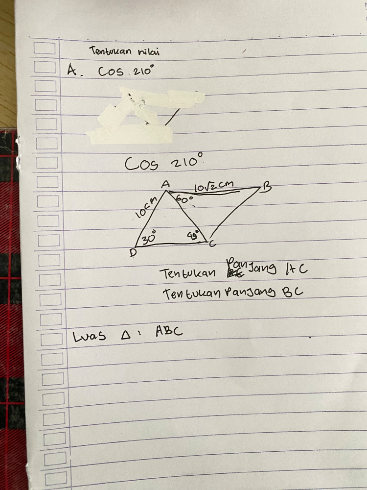 Tentukan nilai Cos 210 Cos 210 Gambar | StudyX