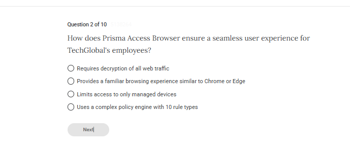 How does Prisma Access Browser ensure a | StudyX