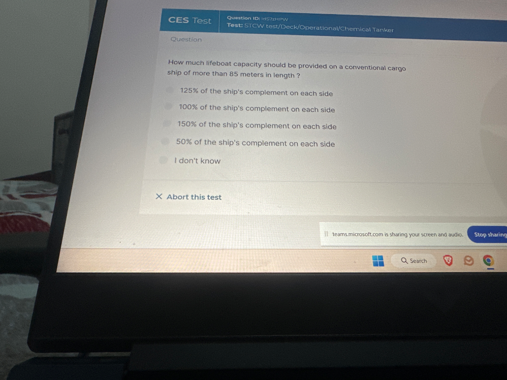 How much lifeboat capacity should be | StudyX