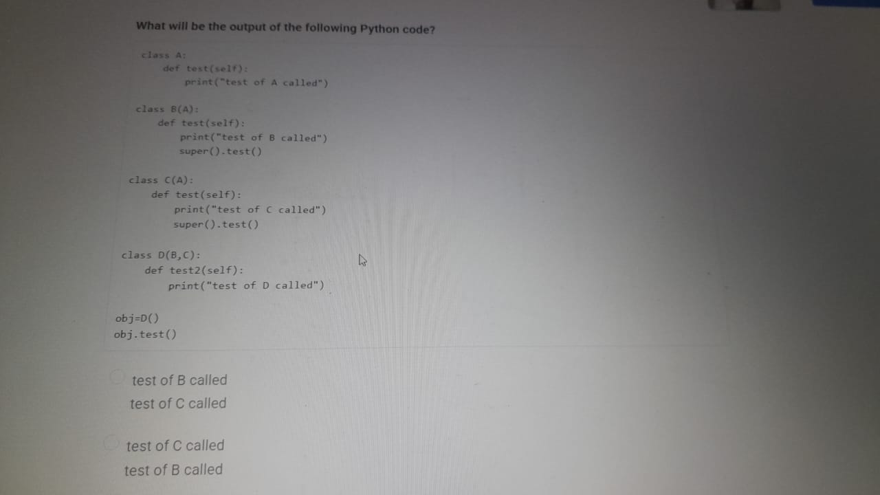 What will be the output of the following | StudyX