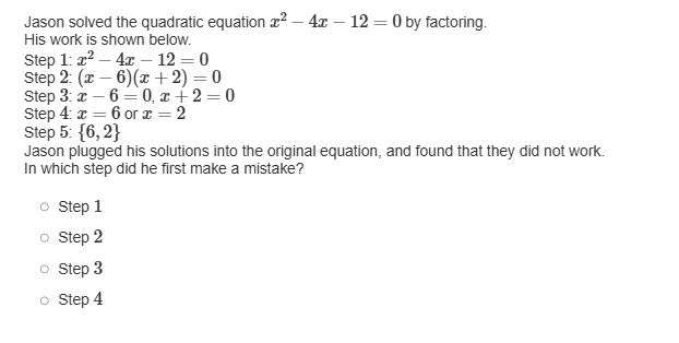 Jason solved the quadratic equation $x^2 - | StudyX