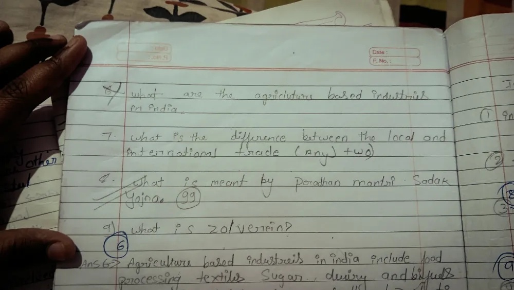 6. What are the agriculture based industries | StudyX