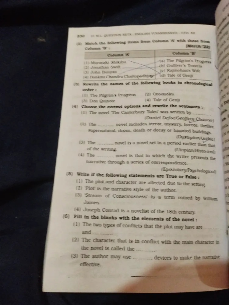 (2) Match the following items from Column X | StudyX