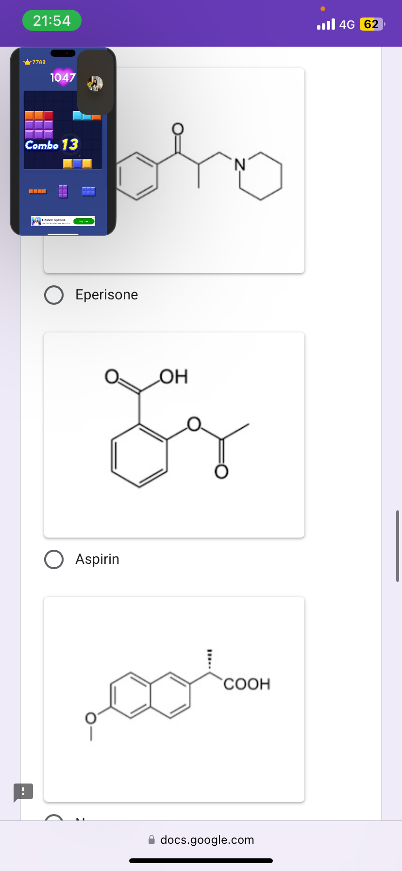 Identify the structure of Eperisone. \( | StudyX