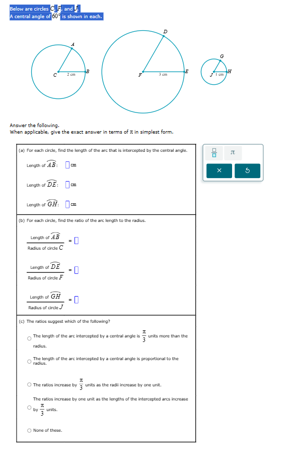 Below are circles C, F, and J. A central | StudyX
